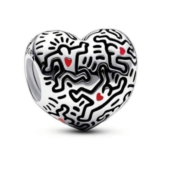Pandora | Jewelry | Keith Haring X Pandora Line Art People Charm | Poshmark